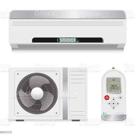 에 어 컨디셔너 벡터 디자인 일러스트 레이 션 흰색 배경에 고립 3차원 형태에 대한 스톡 벡터 아트 및 기타 이미지 3차원 형태 건강관리와 의술 공기조화 Istock