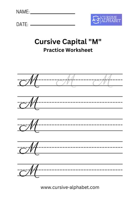 How To Write A Cursive Capital M