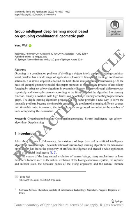 Group Intelligent Deep Learning Model Based On Grouping Combinatorial Geometric Path