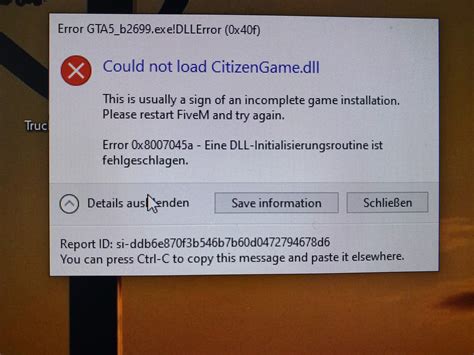 Fehlermeldung Beim Starten Von Fivem Pc Steam Server