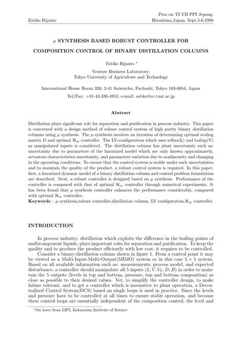 Pdf μ Synthesis Based Robust Controller For