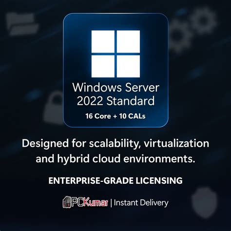 Windows Server 2022 Standard Cal 16 Core License Pack 10 Cals