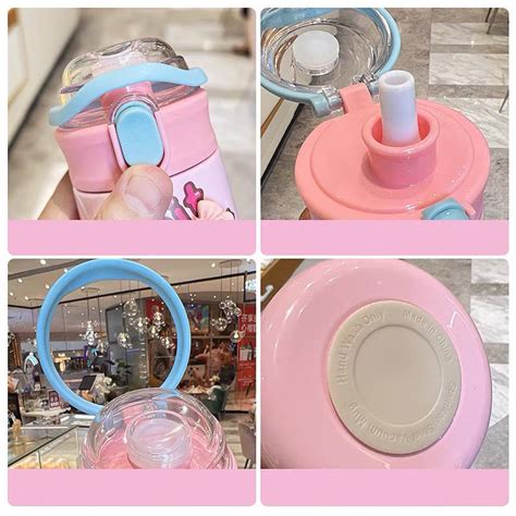 ขวดน้ำ มีหูหิ้ว วัสดุสแตนเลส 304 แถมหลอด 500ml เก็บความร้อนความเย็น พร้อมส่งจากไทย Shopee Thailand