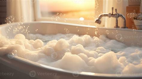 Bubble Bath Soft Evening Light From The Window Romantic Mood Generative
