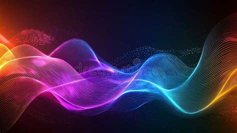 Colorful Abstract Waves Create Dynamic Visual Effect Blending Vibrant Hues Of Pink Blue And