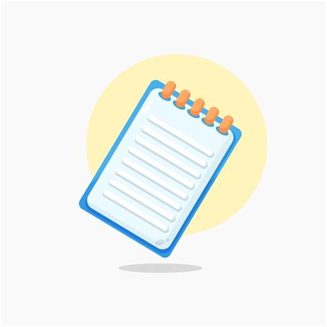 Premium Vector Notepad Icon Cartoon Style Illustration