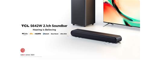 TCL Soundbar S642W 2 1 Channel Dolby Atmos Soundbar With Wireless Subwoofer TCL Global