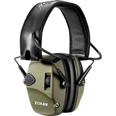 054 Casque Anti Bruit De Tir Electronique Coussinets Doreille