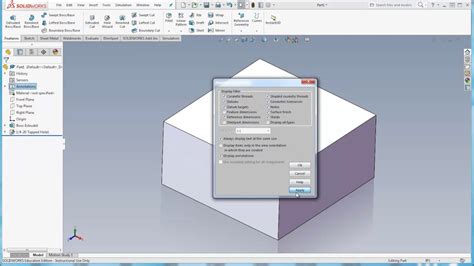 Solidworks Displaying Cosmetic Threads YouTube