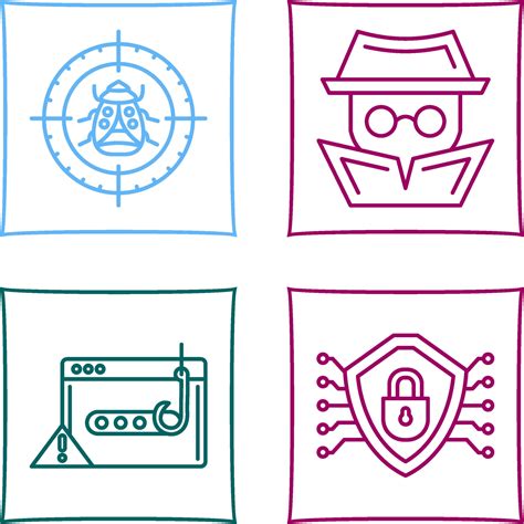 Bug Target And Hacker Icon 44674926 Vector Art At Vecteezy