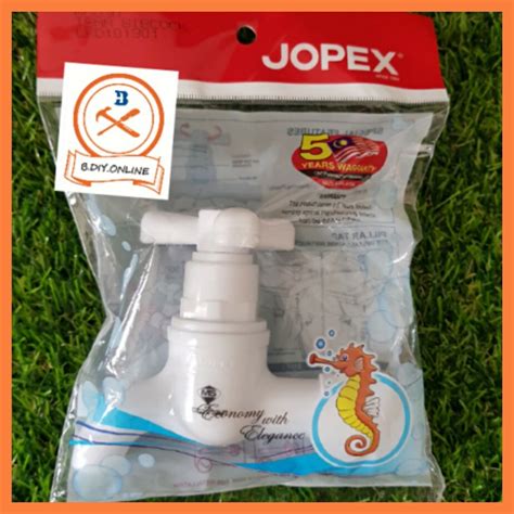 Jopex Pvc Bc03w 15mm Sink Bib Pvc Water Tap Kepala Paip Lazada