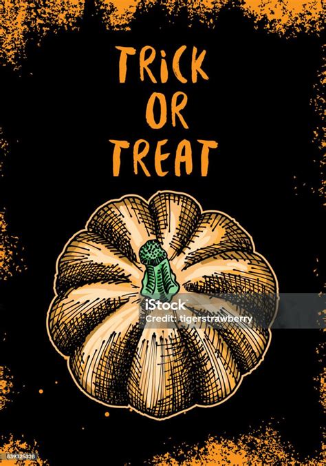 할로윈 핸드 레터링 핼 벡터 그려 포스터 인사말 카드에 대 한 호박과 홀리데이 수 제 서 예 검은 배경과 반짝 오렌지 프레임에 파티 초대 벡터입니다 10월에 대한 스톡 벡터