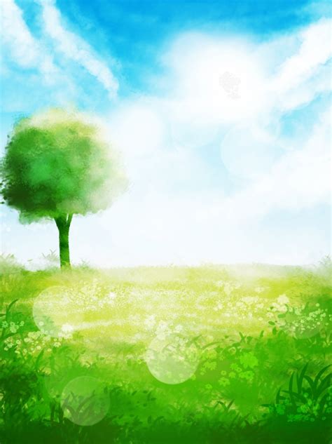 夢幻背景 草地背景 樹背景 手繪背景圖桌布手機桌布圖片免費下載 Pngtree
