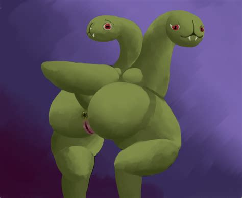 Rule 34 2 Heads Anus Ass Big Butt Digital Media Artwork Female Feral Genitals Hi Res Hydra