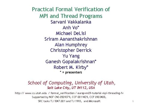 Practical Formal Verification Of Mpi And Thread Programs