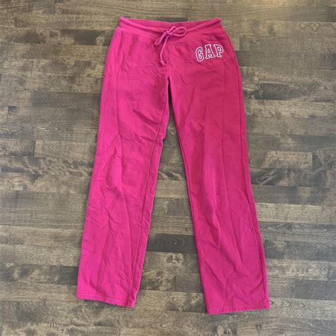Hot Pink Low Rise Gap Sweatpants Minor Hole On 1 Depop