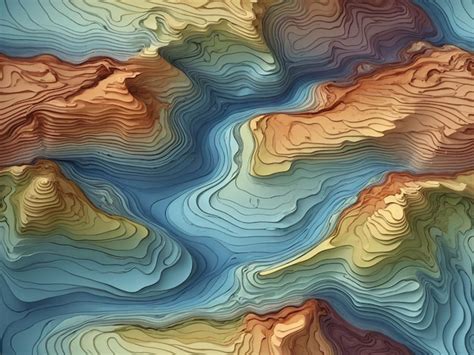 Premium Photo Topographic Contour Lines Map Seamless Pattern