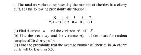 Solved The Random Variable Representing The Number Of Chegg