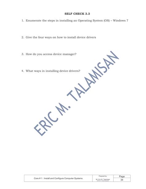 Css Core 1 Install And Configure Computer Systems And Networks Pdf