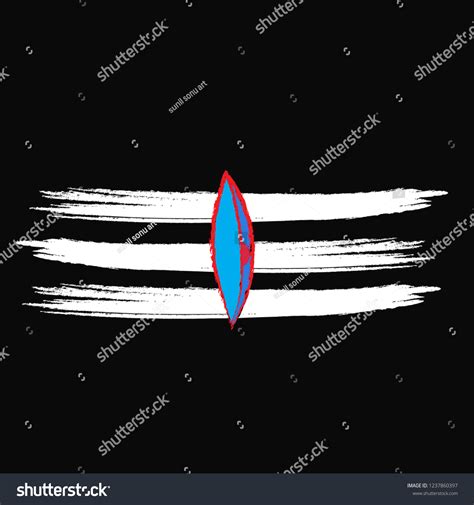 Mahadev Tilak Vector Design Art Mahadev Stock Vector Royalty Free 1237860397