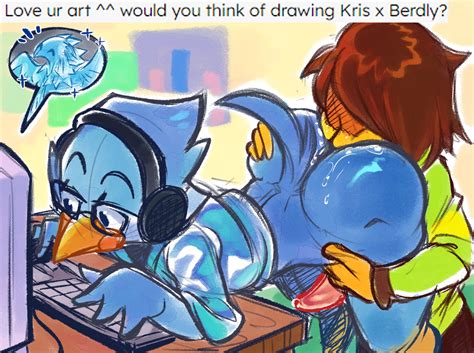Rule 34 Ambiguous Gender Anal Anthro Avian Berdly Big Butt Bird Computer Deltarune Desktop Duo