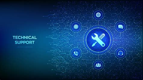 Premium Vector Technical Support Customer Help Online Tech Support Customer Service Circuit