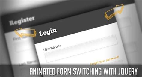 Animated Form Switching With Jquery Codrops Jquery Web Design