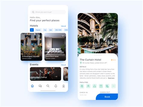 flutter android and ios hotel booking ui template flutter code market