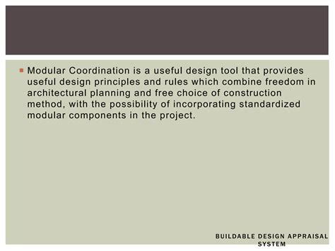 Modular Coordination PPT