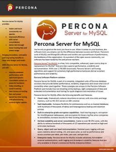 Datasheets From Percona