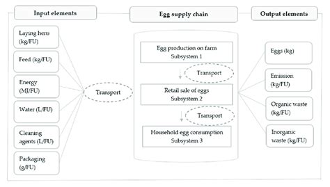 System Boundaries Of The Egg Production Life Cycle And Material Flow Download Scientific