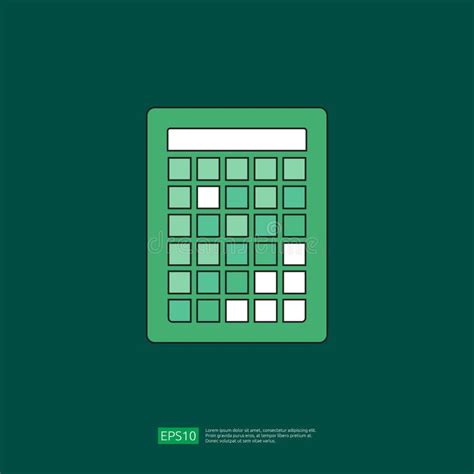 Spreadsheet Flat Outline Icon Flat Illustration Financial Accounting