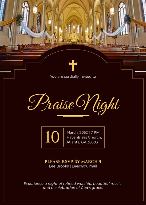 Free Church Invitation Templates Editable And Printable