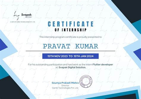Prabhat Kumar On Linkedin Internship Flutter Appdevelopment Flutterdev Techinnovations