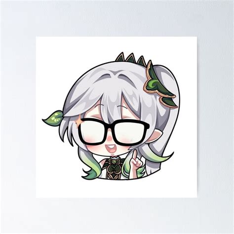 Nahida Meme From Genshin Impact Poster By Mapachi Redbubble