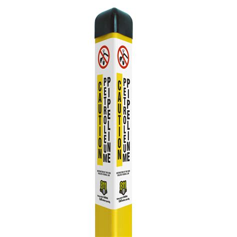 Caution Petroleum Pipeline Triangular Marker Pipemarker