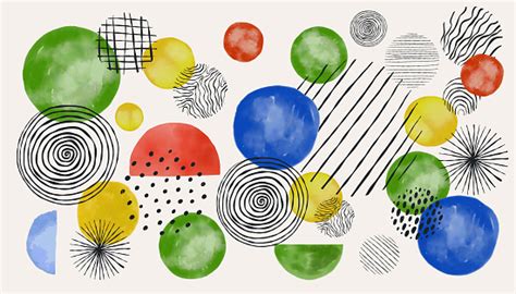 추상적인 수채화 포스터 현대 벽 예술 물 페인트 원과 잉크 낙서 요소 얼룩과 낙서가 있는 최소한의 배경을 손으로 그렸습니다 크리 에이 티브 미니멀리스트 배경 벡터 세트 개체