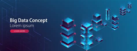 Isometric Modern Cloud Technology And Networking Vector Image