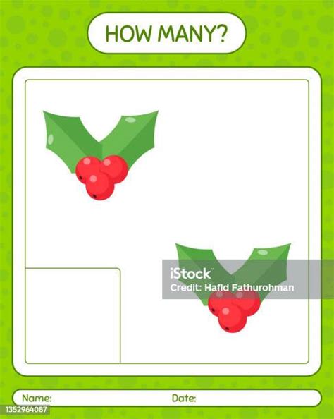 얼마나 많은 홀리 베리와 게임을 계산 유치원 어린이용 워크시트 어린이 활동 시트 0명에 대한 스톡 벡터 아트 및 기타 이미지 0명 검색 공부 Istock