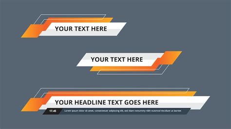 Premium Vector Vector Orange Lower Third Bar Background Breaking News