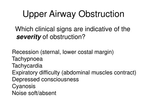 Ppt Upper Airway Obstruction Powerpoint Presentation Free Download Id5370237