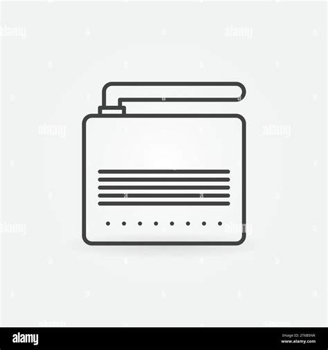 Adsl Modem Or Router Vector Icon Or Symbol In Thin Line Style Stock Vector Image And Art Alamy