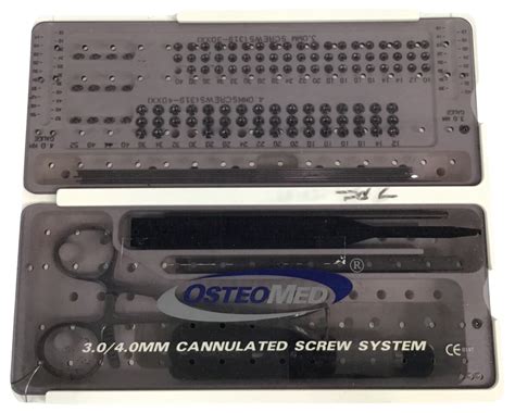 Used Osteomed 3040mm System 3040mm Cannulated Screw System