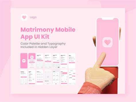 Matrimony App Ui Kit For Responsive Mobile App Or Website With