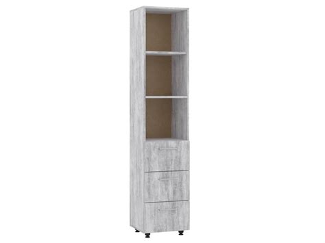 Шафа пенал в офіс з відкритими полицями і висувними ящиками для папок або речей Пехотін П 3