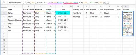 Formula To Generate Unique Readable IDs In Google Sheets