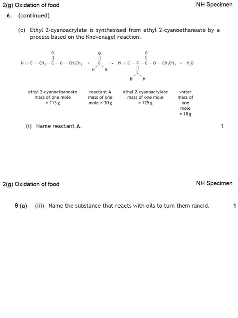Oxidation Of Food Pdf