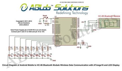 Android Mobile To Hc 06 Bluetooth Module Wireless Data Communication With Avr Atmega16