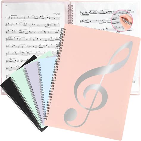 Amazon Solf【ピティナ支部長監修】 楽譜 ファイル 書き込める 2面 台紙 譜面 20枚40ページ 吹奏楽 ピアノ バンド