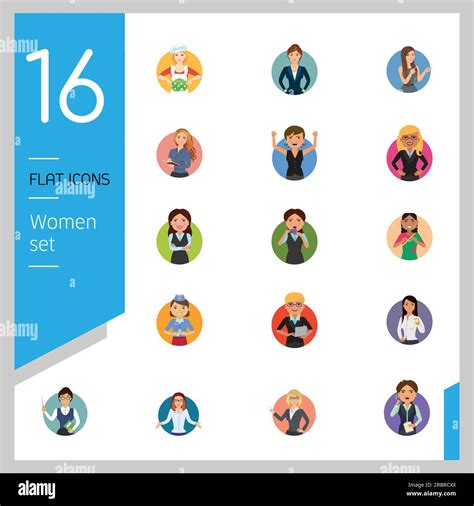 Women Icons Set Stock Vector Image And Art Alamy